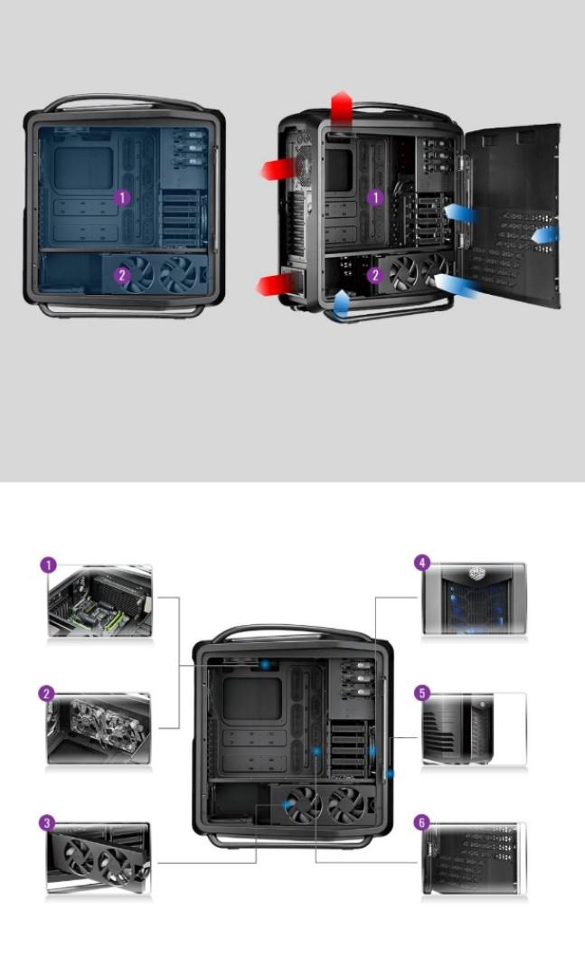 Desktop Case cooler master cosmos II full tower, Computers & Tech ...