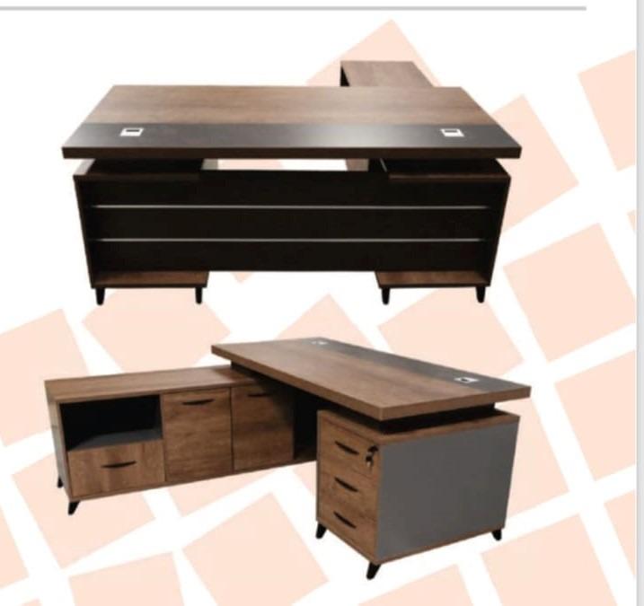 Executive table L-type, Furniture & Home Living, Office Furniture ...