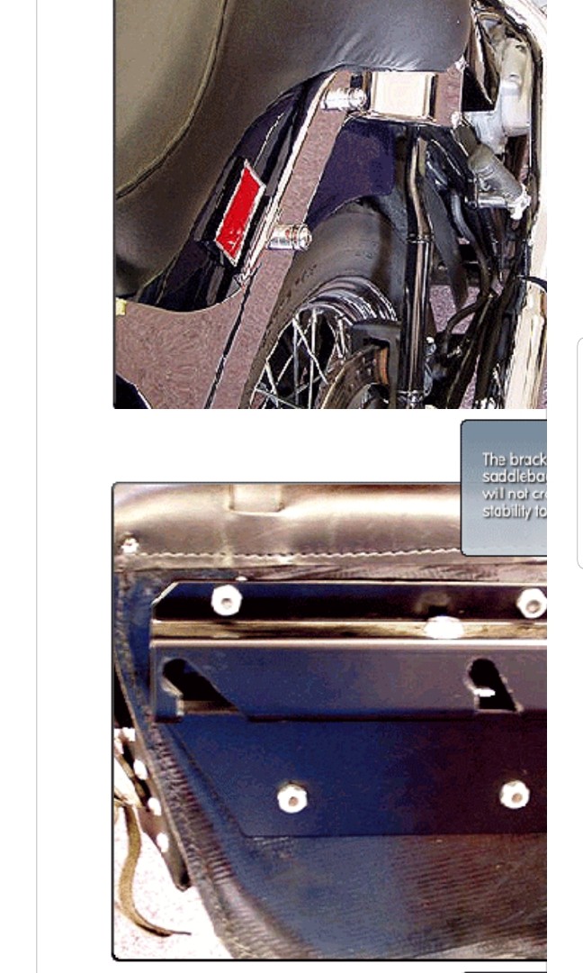 Harley Davidson Softail - Ghost Bracket Removable Saddle bag mounting ...