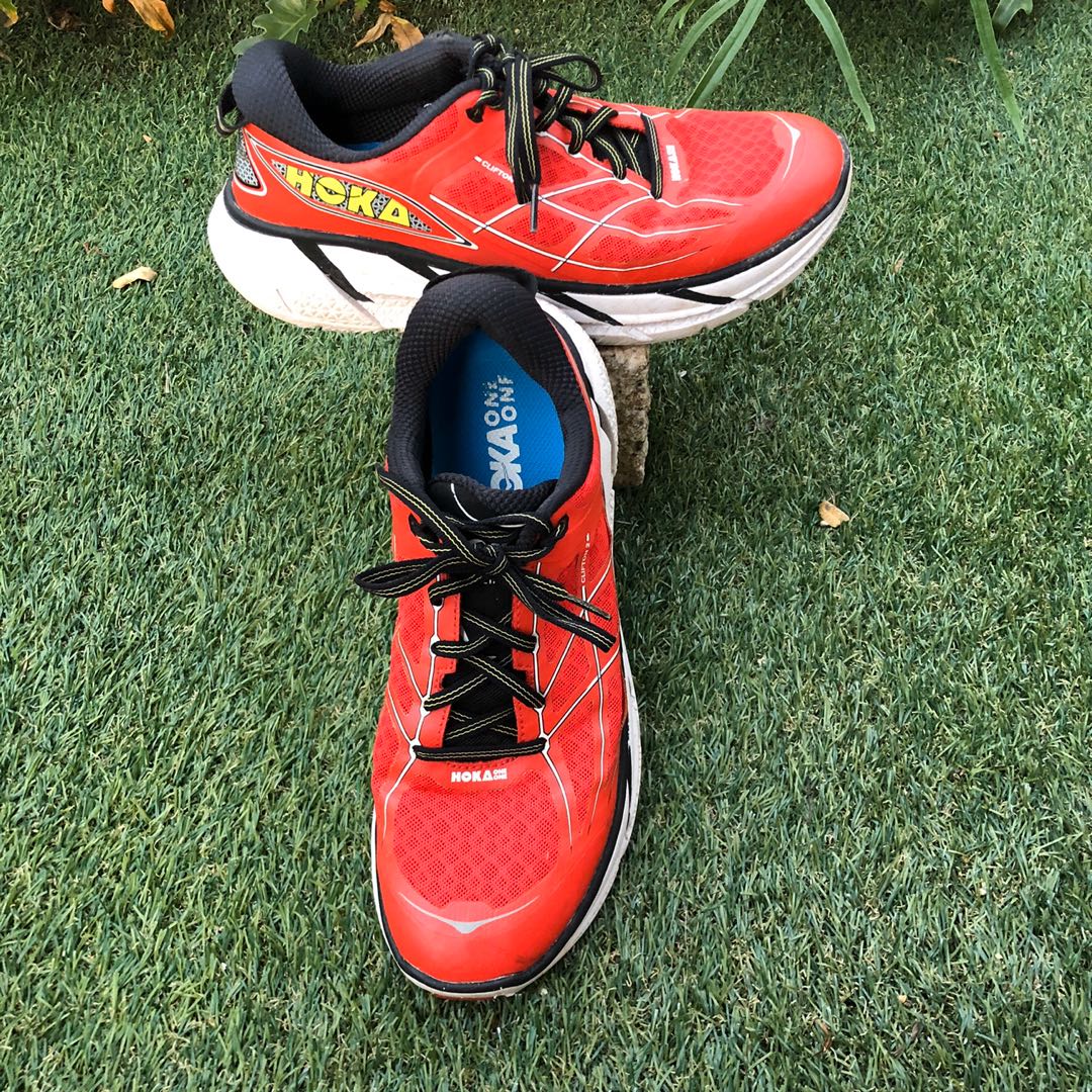 Hoka Clifton 2 - Red, Men's Fashion, Footwear, Sneakers on Carousell
