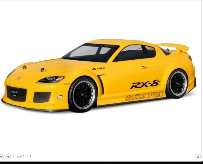 Hpi Racing (7388) Mazda RX8 A Spec Bodyshell 1/10 Scale 190mm/WB255mm, Hobbies & Toys, Toys ...