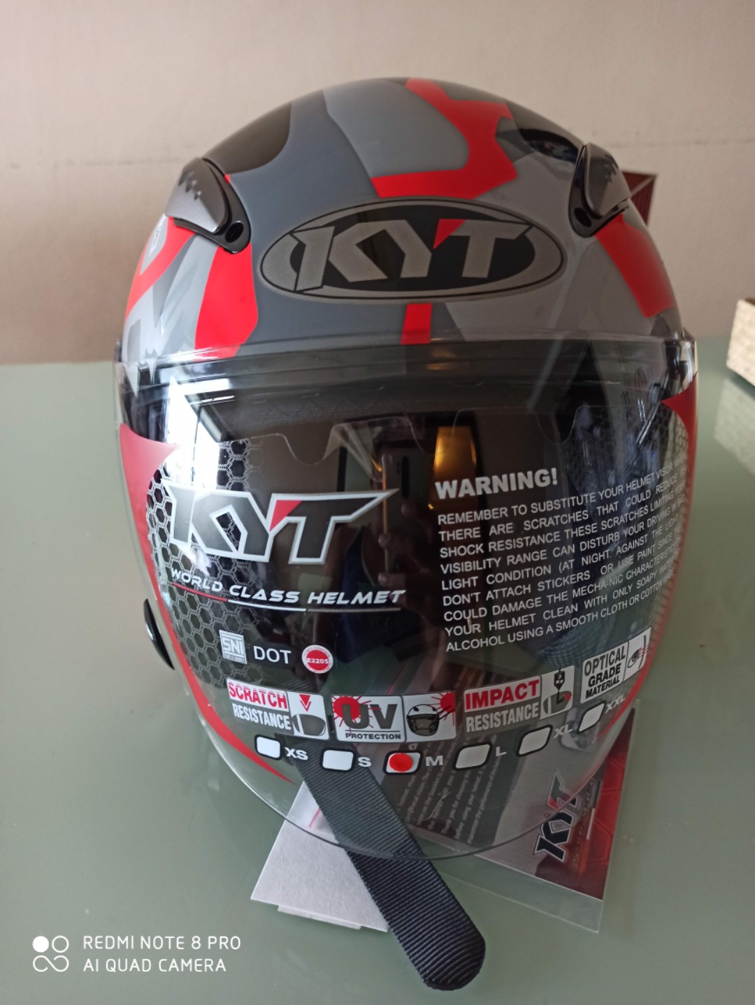 Kyt Helmet slide- mimetic red, Motorcycles, Motorcycle Accessories on ...