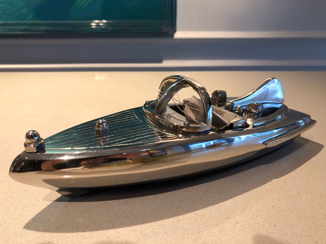 Metal boat display ornament, Furniture & Home Living, Home Decor, Other ...