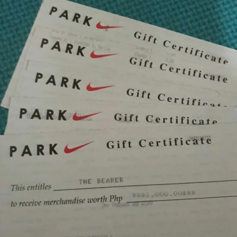 Nike Park GC Worth 5k, Everything Else, Others on Carousell