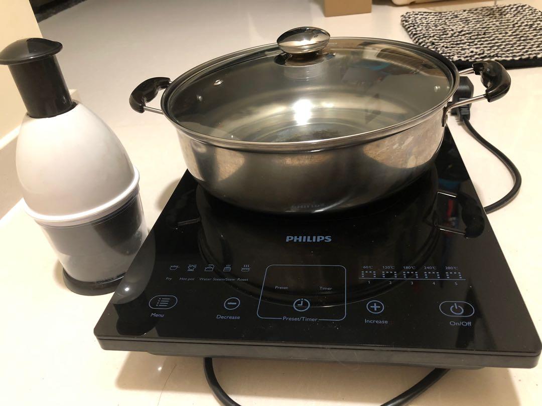 Philips induction cooker with pot (free chopper), Home Appliances ...