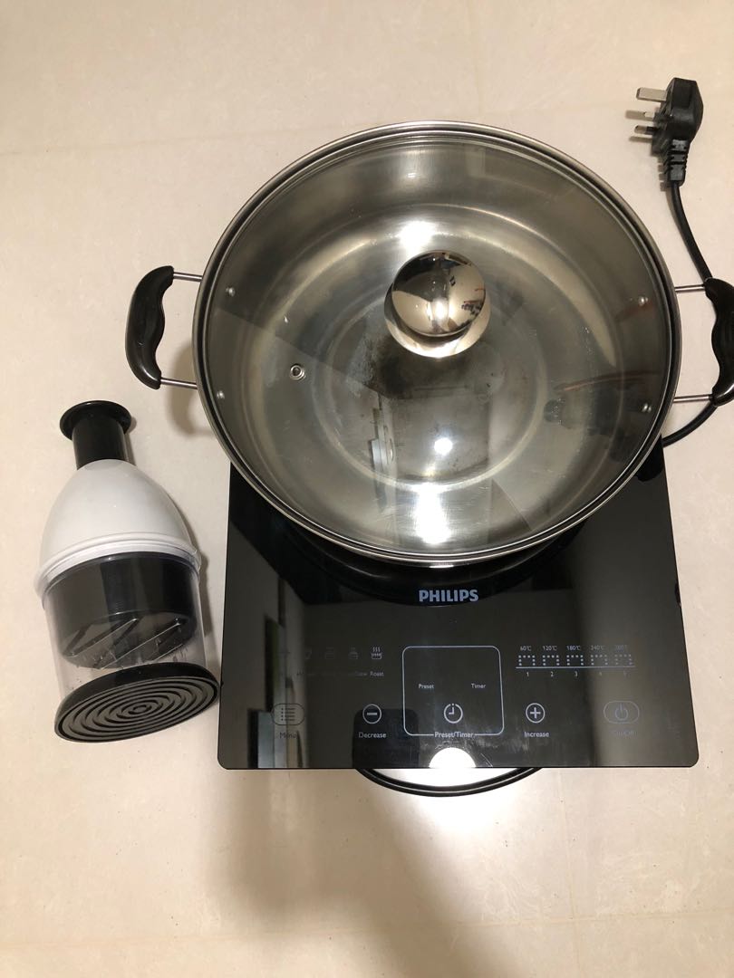 Philips induction cooker with pot (free chopper), Home Appliances ...