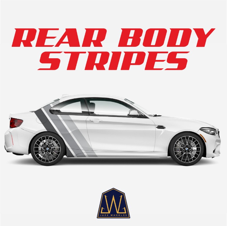 Rear Car Body Stripes Decals, Car Accessories, Accessories on Carousell