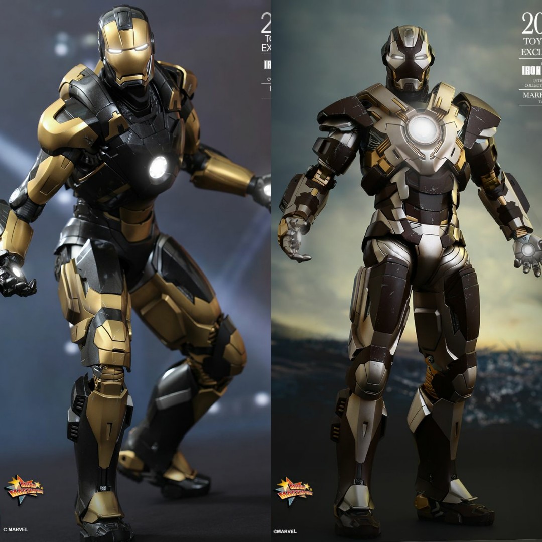 Set of 2 Hot Toys Exclusive Iron Man Mark 24 Tank Mark 20 Python 1/6 ...