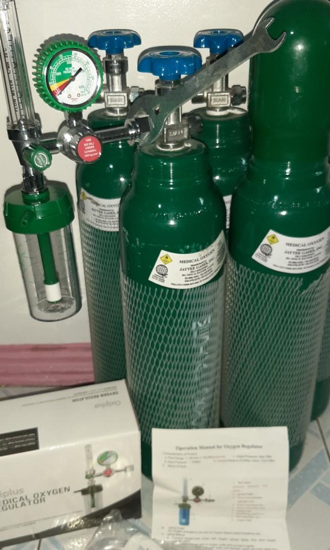 10 pounds Medical oxygen tank complete set, Beauty & Personal Care ...