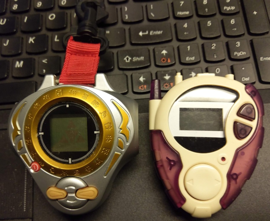 數碼暴龍機 D-ark (日版)+ D-3(美版) 無電池 Digivice D-Ark 3.0(Jap ver)+Digivice D-3, 興趣及遊戲, 玩具 & 遊戲類 - Carousell