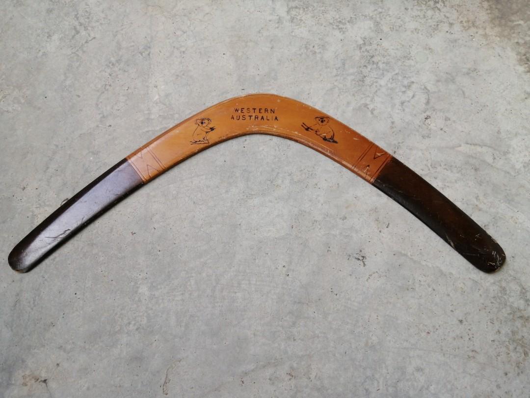 Australian Wooden Boomerang and Wooden Pipe / Flute, Furniture & Home ...