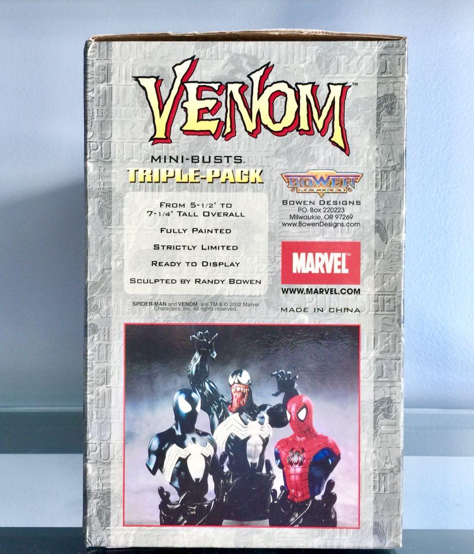 BOWEN DESIGNS RARE SPIDER-MAN: VENOM MINI BUSTS TRIPLE PACKS, Hobbies ...