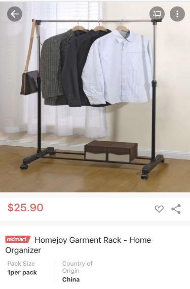 Brand new Lazada steel clothes racks w/wheels, Furniture & Home Living ...