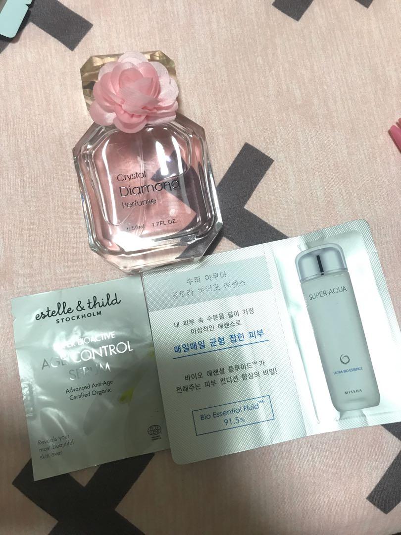 Crystal Diamond Perfume with FREEBIES, Beauty & Personal Care ...