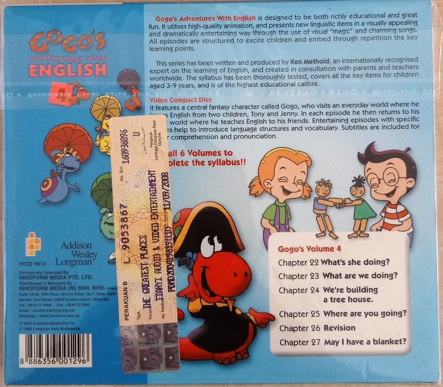 Gogo's Adventures With English Vol.4 VCD Age 3-9, Hobbies & Toys, Music ...
