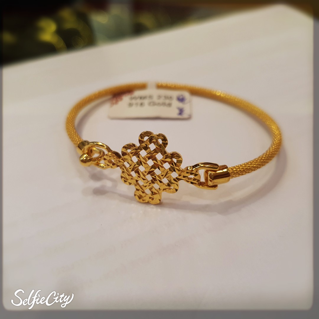Gold Bangle 916, Women's Fashion, Jewelry & Organisers, Bracelets on ...