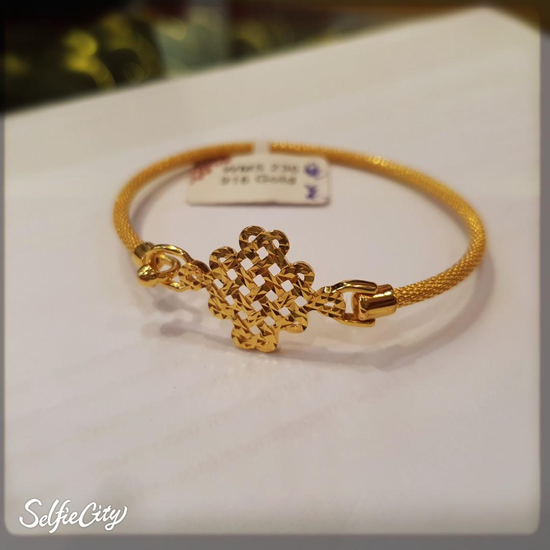 Gold Bangle 916, Women's Fashion, Jewelry & Organisers, Bracelets on ...