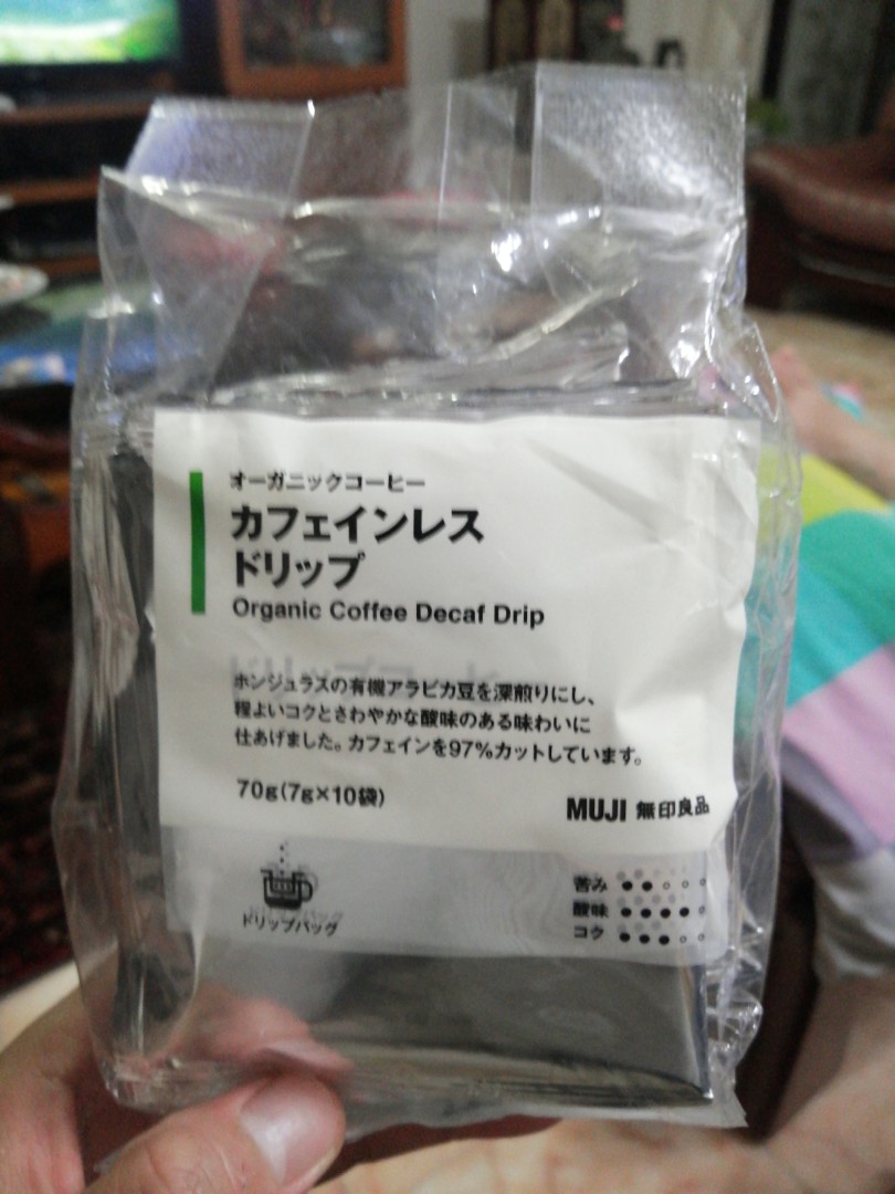 Muji Organic Coffee Decaf Drip 7gX10, Food & Drinks, Beverages on Carousell