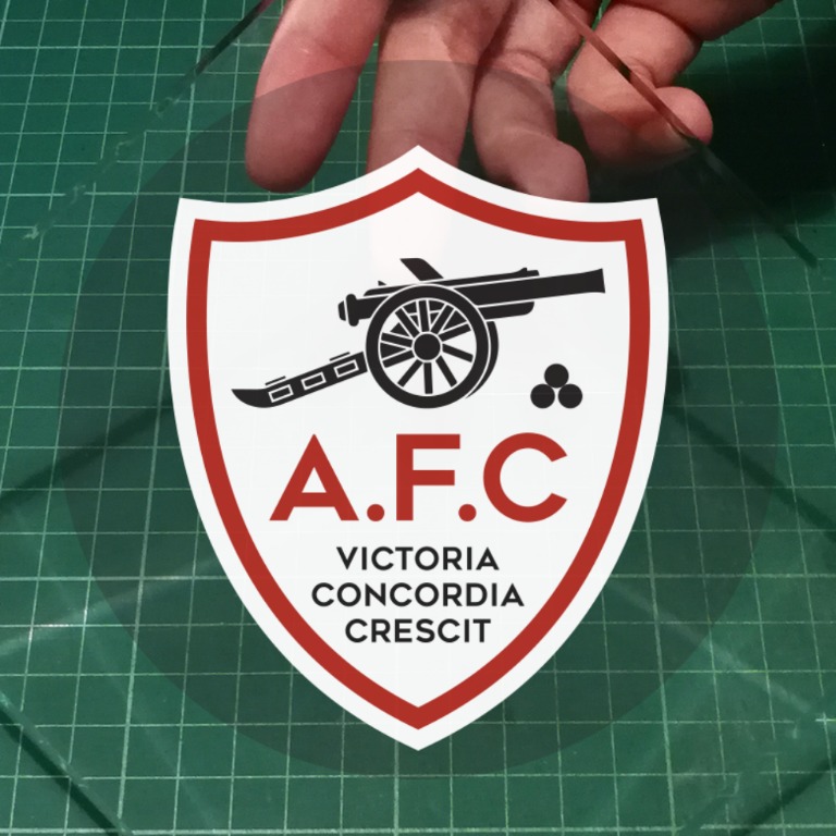 Removable Static Cling Windscreen / Car Decals . AFC / A.F.C / Arsenal ...