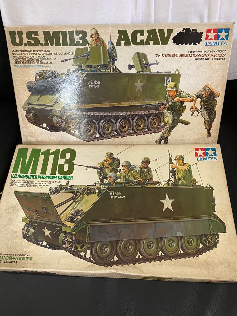 Tamiya 1/35 scale US M113 series-Armoured personal carrier and Armoured ...