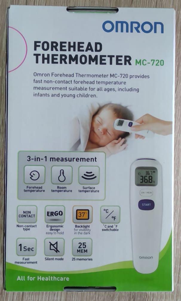 Thermometer Forehead OMRON MC-720, Health & Nutrition, Thermometers on ...