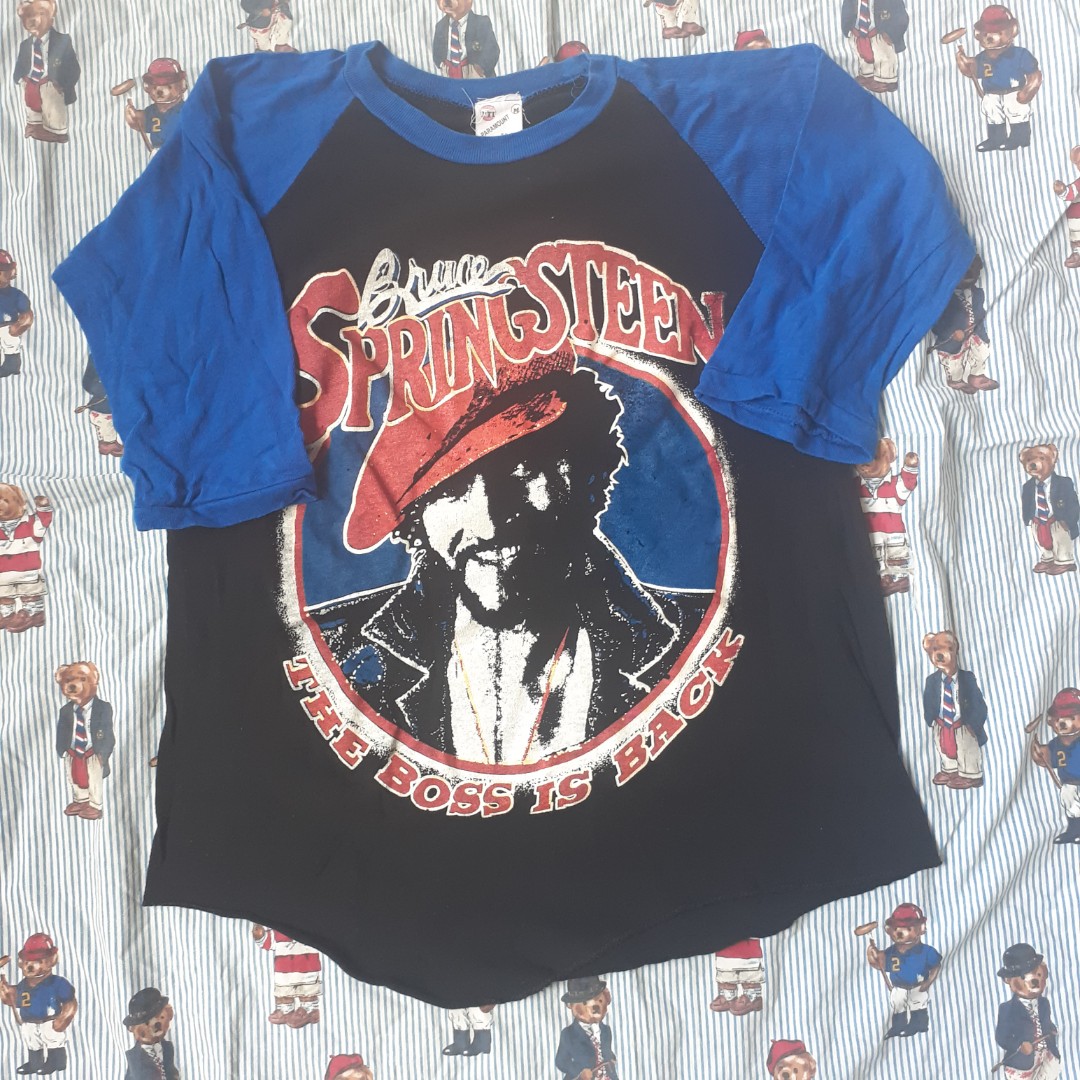 Vintage 70's Bruce Springsteen raglan, Men's Fashion, Tops & Sets ...