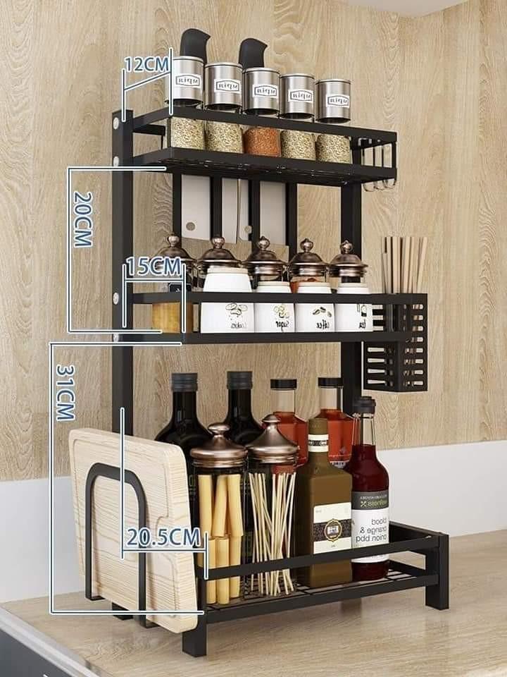 3 layer condiment rack, Furniture & Home Living, Home Improvement ...