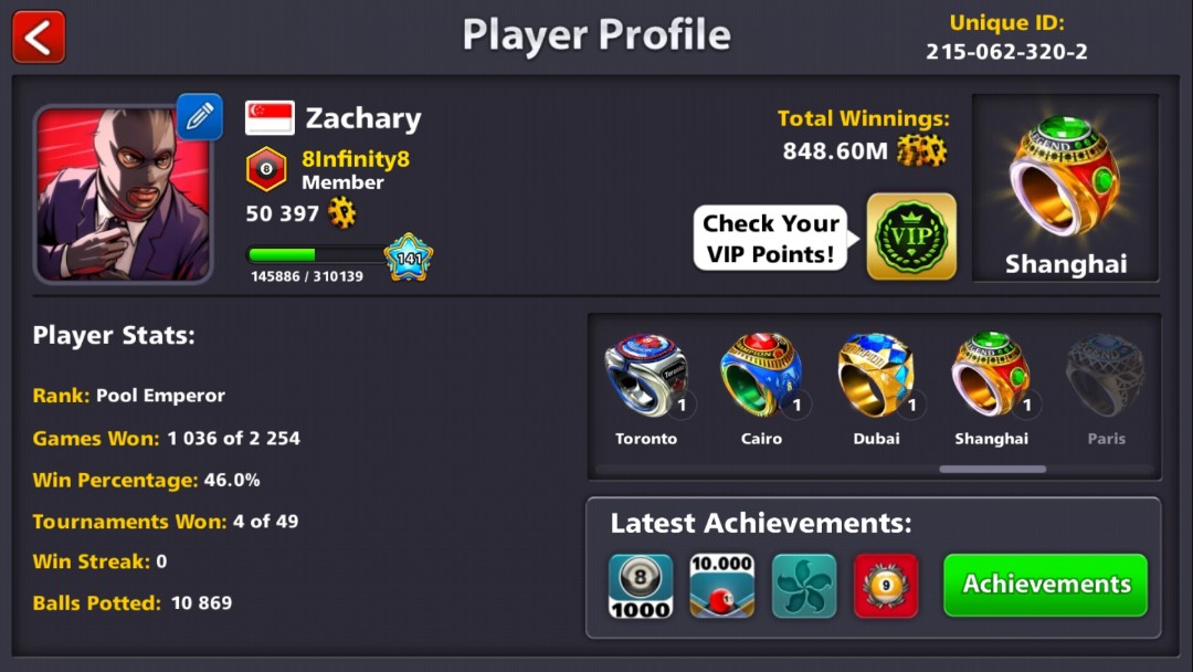 8 ball pool account, Video Gaming, Gaming Accessories, Game Gift Cards ...