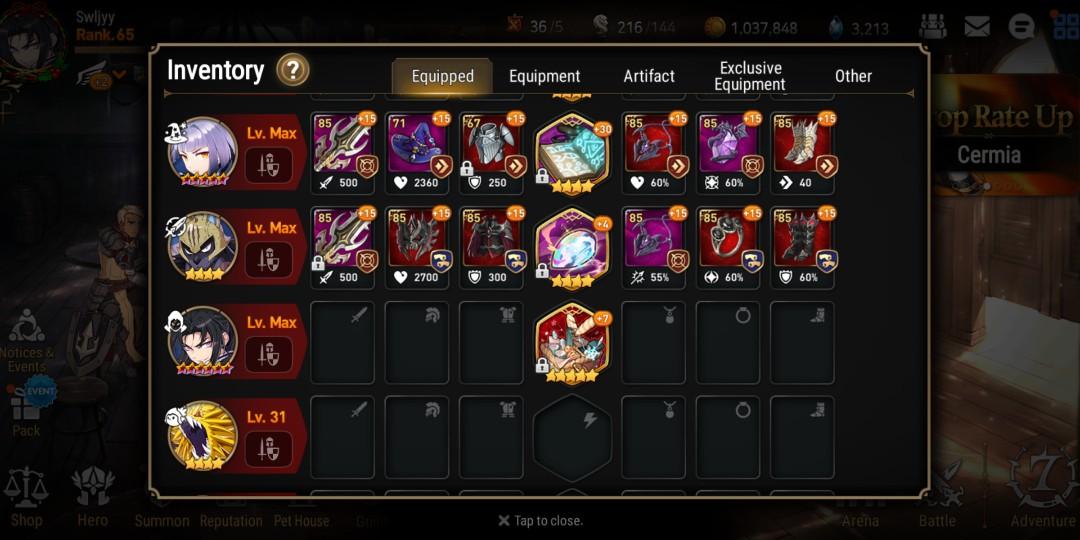 epic seven account, Video Gaming, Gaming Accessories, Game Gift Cards ...