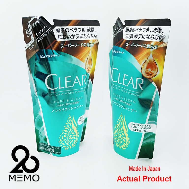 Made In Japan CLEAR Pure & Clean Non Silicone Shampoo Refill 300ml by ...