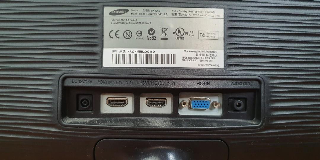 Monitor 21"- Samsung SyncMaster BX2250, Computers & Tech, Parts ...