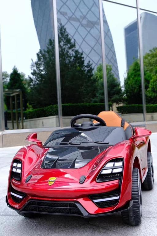 New Porsche 918 Rechargeable Electric Ride On Toy Car For Kids (Rubber ...