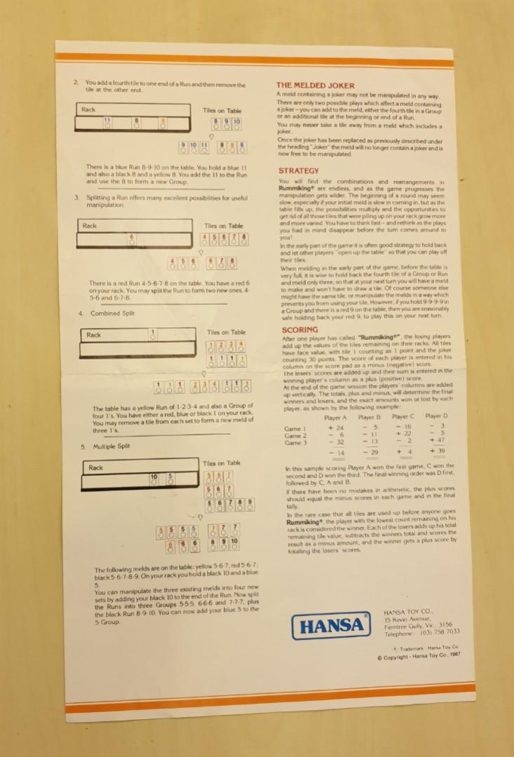 Rummiking Game By Hansa. It's Mahjong...Rummy..Canasta...All Rolled ...