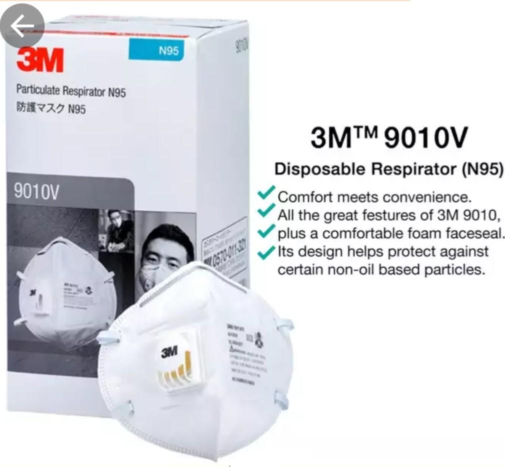 3M N95 9010V respirator masks - certified Authentic , made by 3M ...