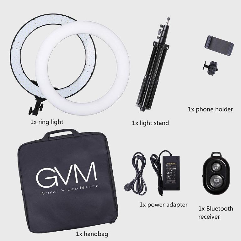 GVM HD18S Bi-Color LED Ring Light (18"), Photography, Photography ...