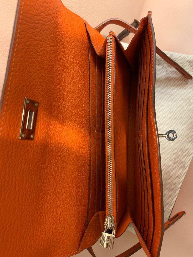 Hermes Kelly Long Wallet (Full Set) Authentic, Women's Fashion, Bags ...