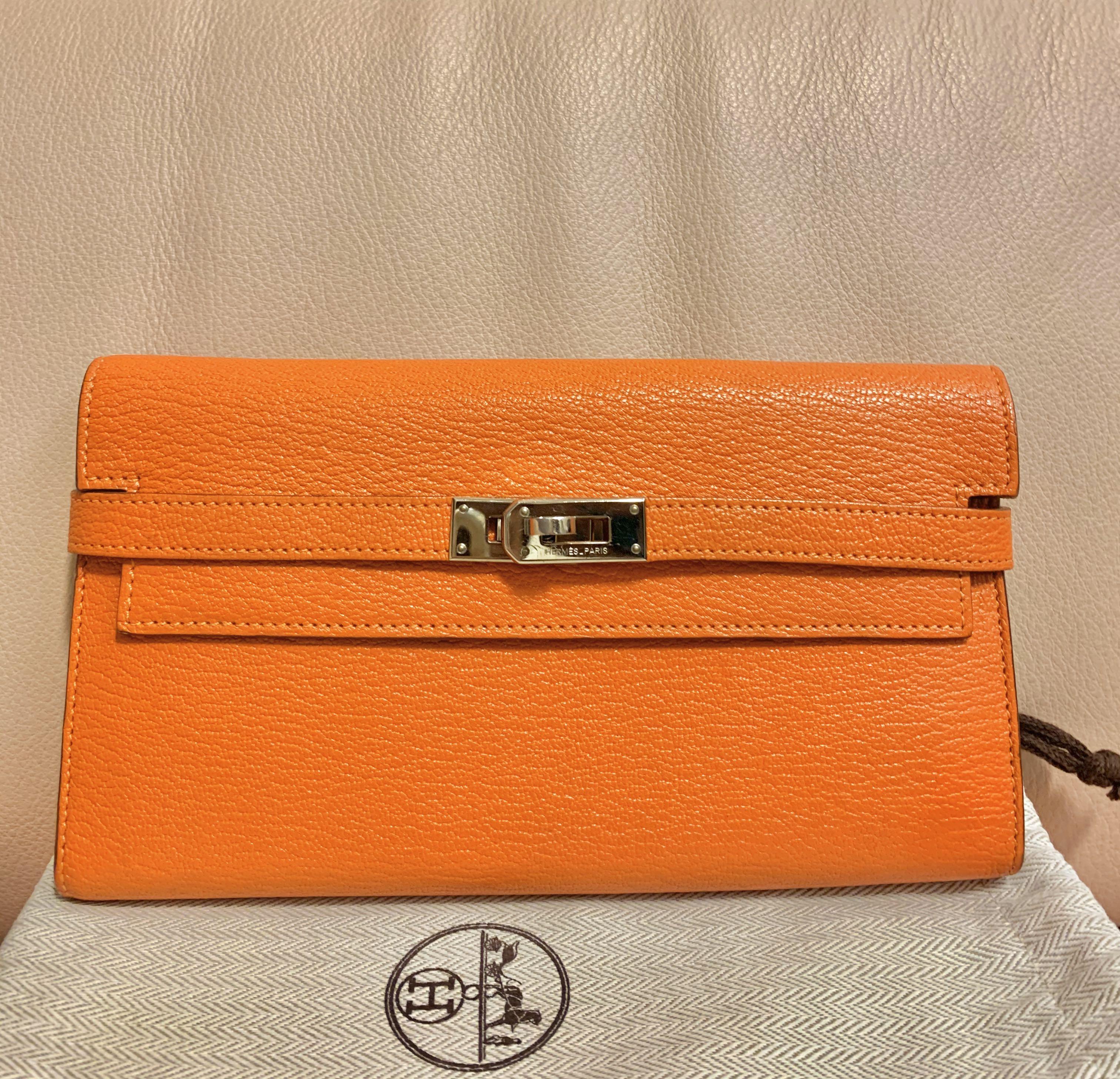 Hermes Kelly Long Wallet (Full Set) Authentic, Women's Fashion, Bags ...