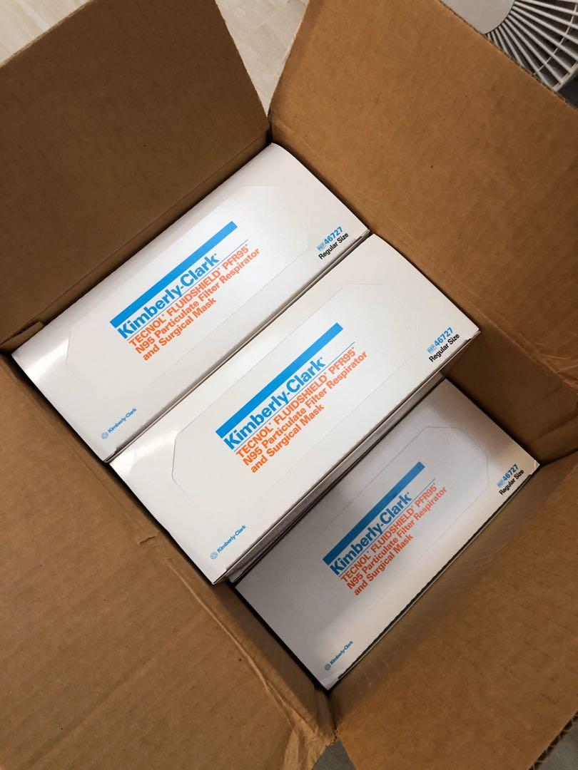 *現貨* Kimberly Clark N95 口罩 中碼 一盒35個 46727 FLUIDSHIELD* PFR95* N95 ...
