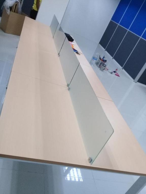 Liner Workstation with screen panel -Office Table-, Furniture & Home ...