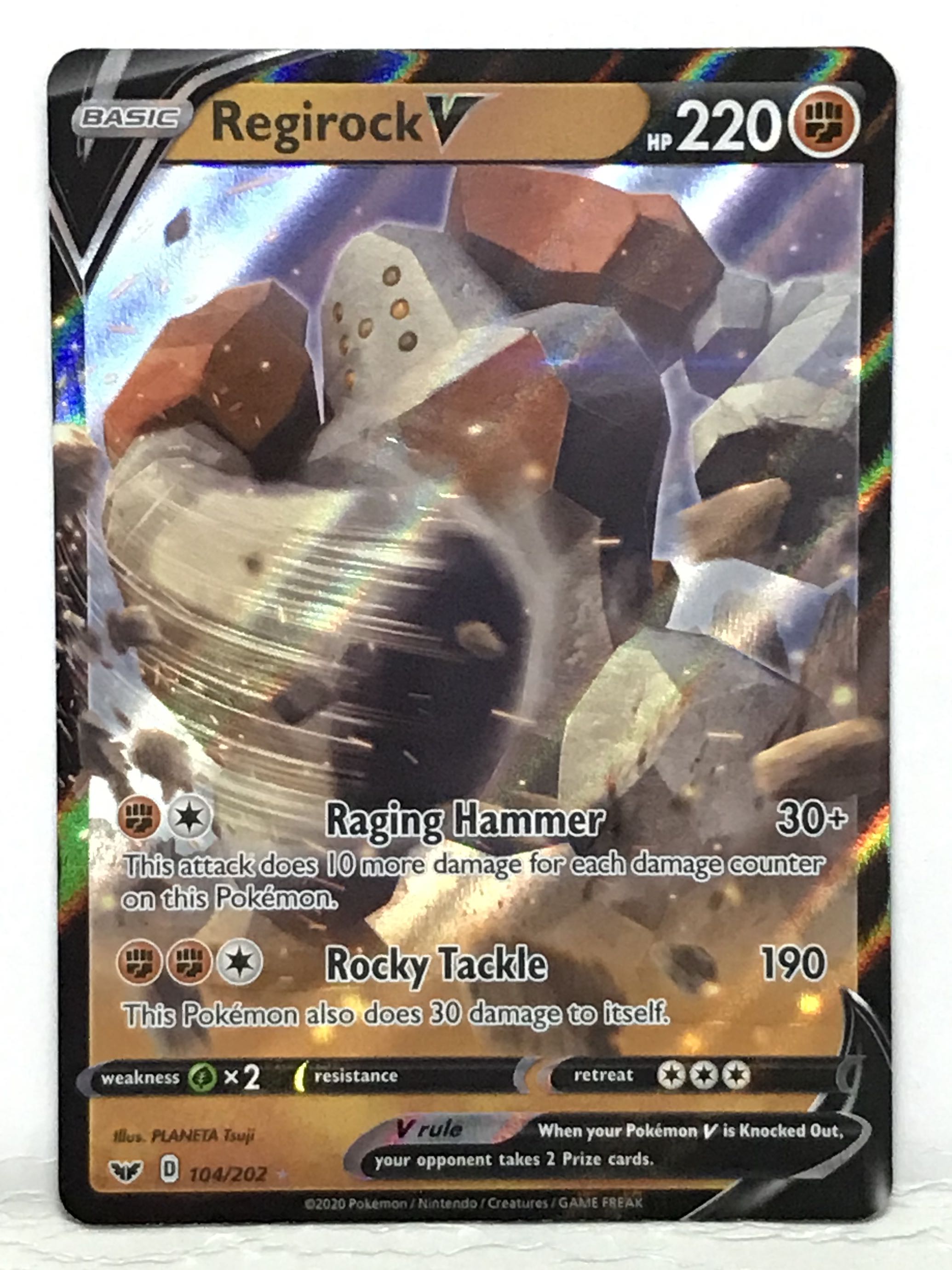 Pokemon Regirock V - 104/202 - Ultra Rare, Hobbies & Toys, Toys & Games ...