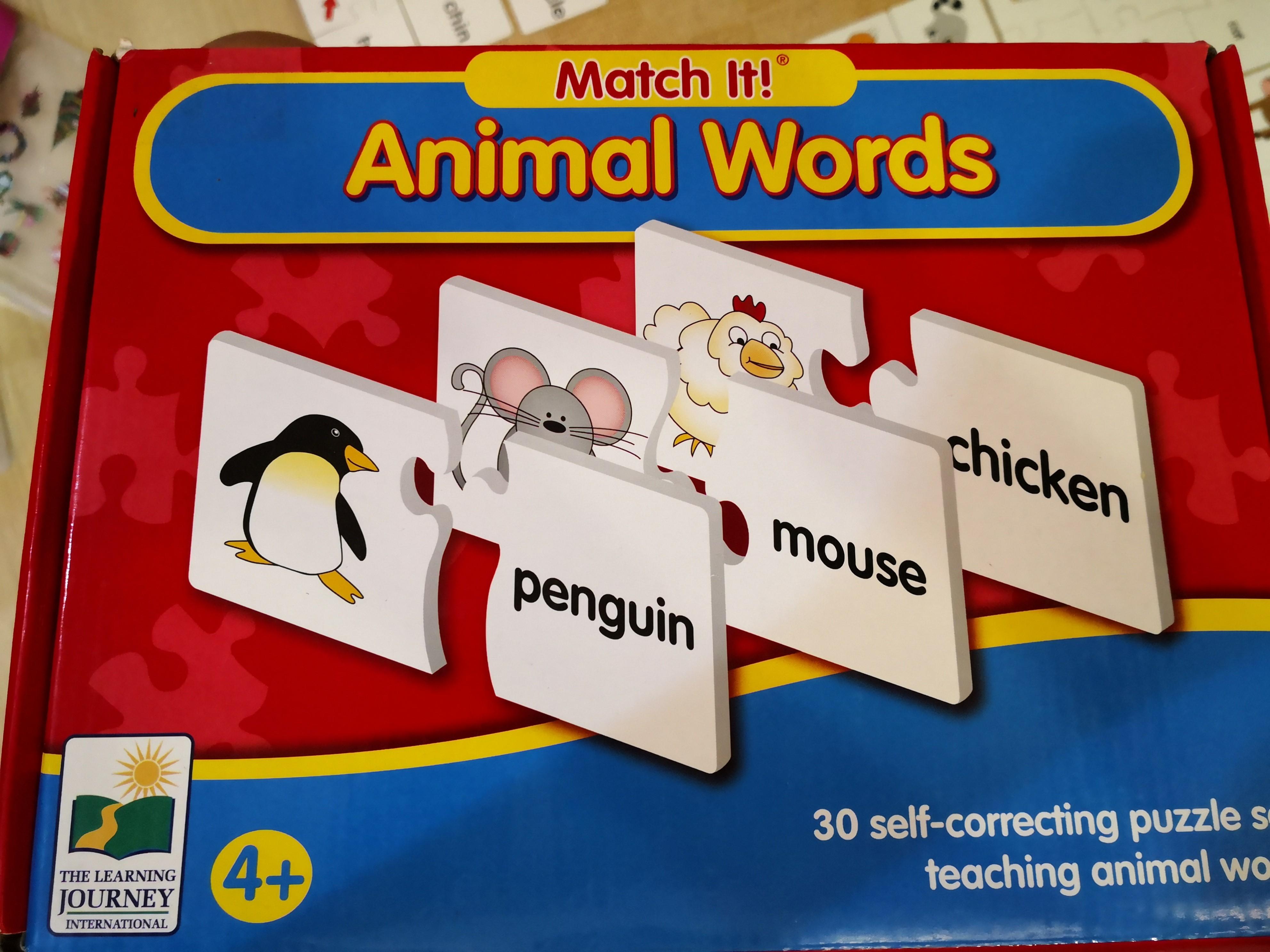 The Learning Journey: Animal Words puzzle, Toys & Games, Board Games ...