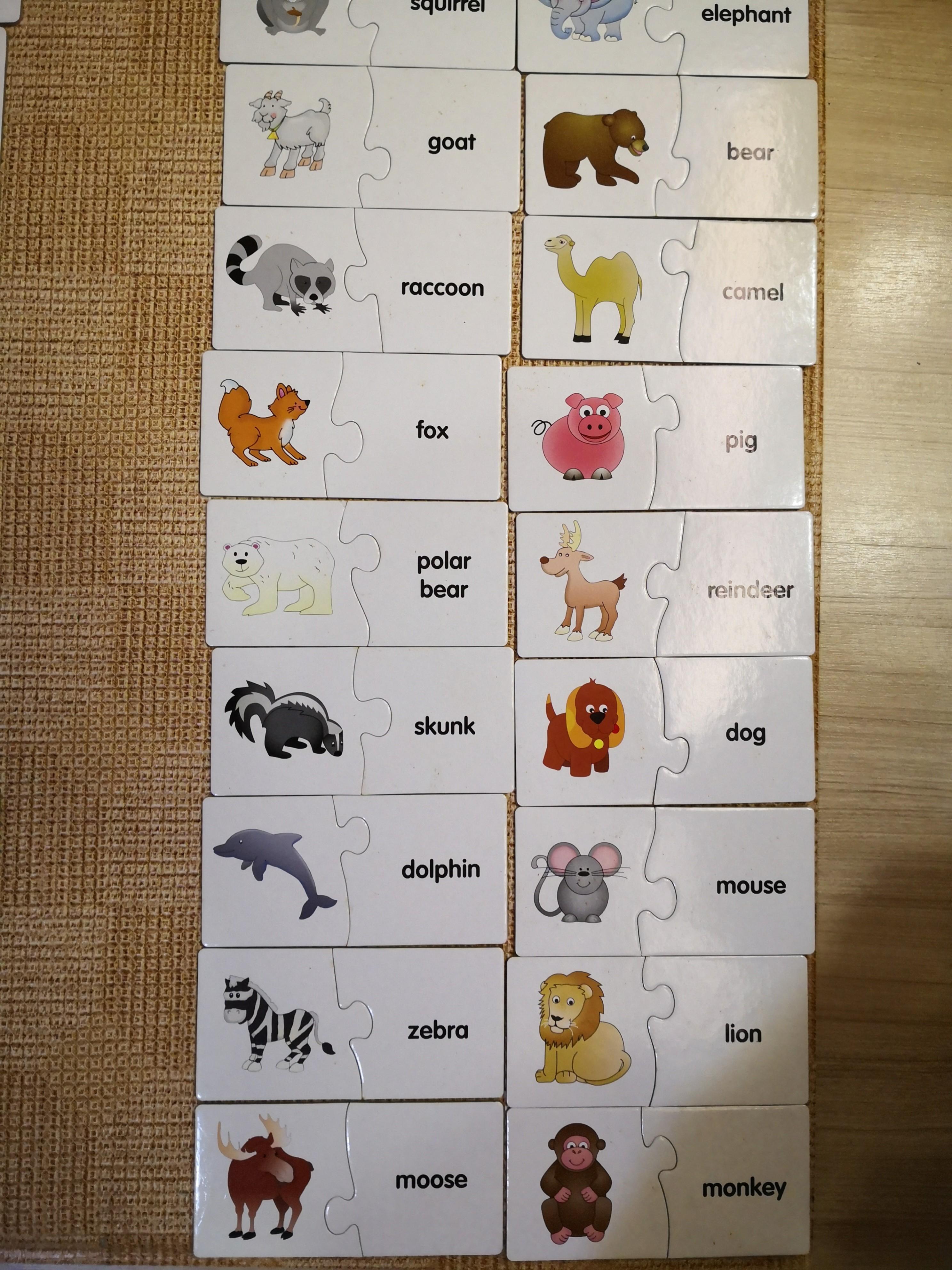 The Learning Journey: Animal Words puzzle, Toys & Games, Board Games ...