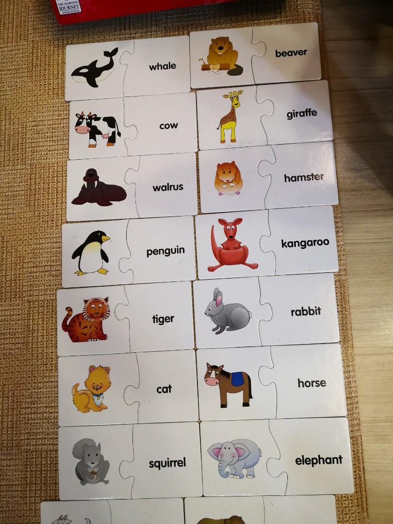The Learning Journey: Animal Words puzzle, Toys & Games, Board Games ...