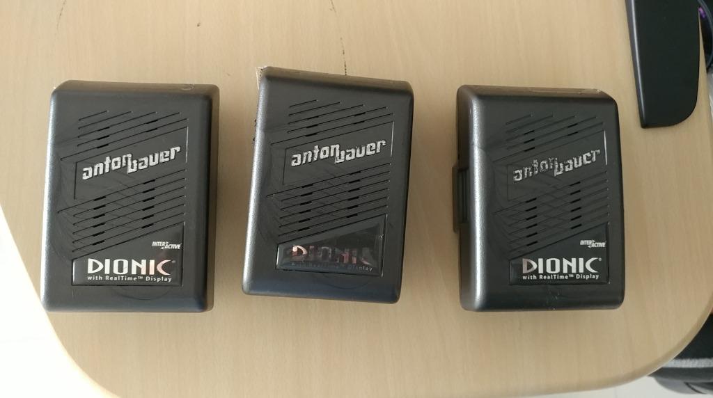 Anton Bauer Dionic Gold Mount Batteries 3 Pieces for camera lighting ...