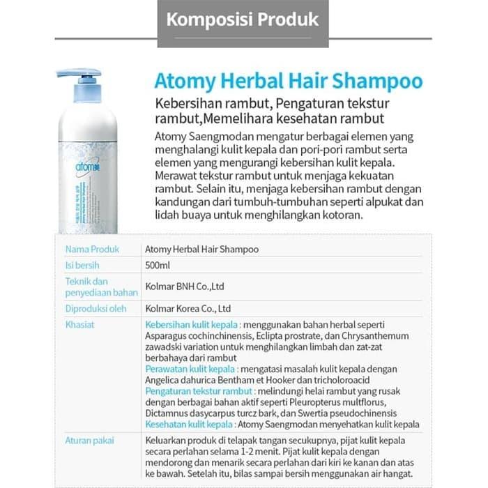 Atomy Herbal Hair Shampoo 500ml, Kesehatan & Kecantikan, Perawatan ...