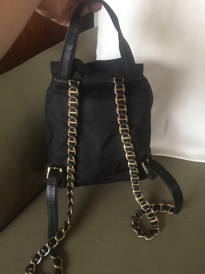 Authentic prada chain backpack, Luxury, Bags & Wallets on Carousell