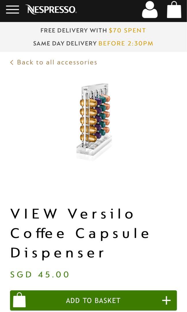 *BRAND NEW* Nespresso View Versilo Capsule Dispenser, TV & Home Appliances, Kitchen Appliances ...