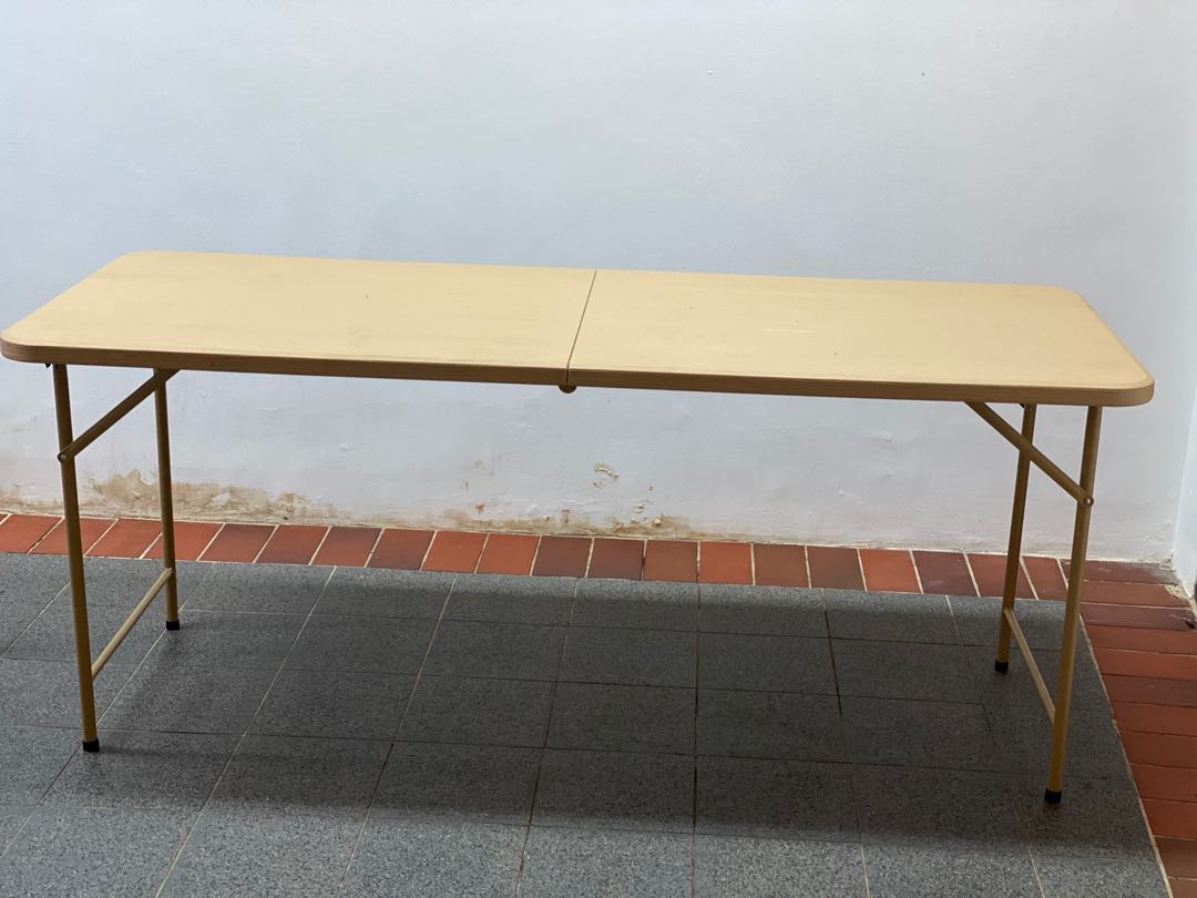 Foldable long table, Furniture & Home Living, Furniture, Tables & Sets ...