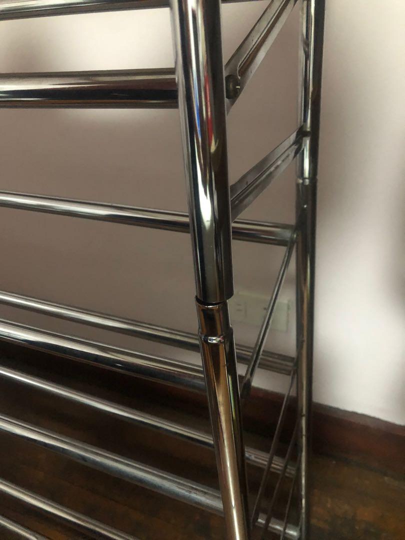 IKEA 6-TIER RETRACTABLE STACKABLE CHROME SHOE RACK, Furniture & Home ...