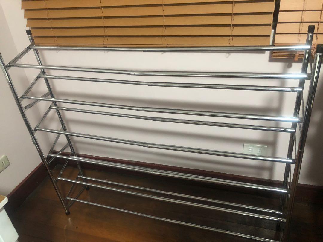 IKEA 6-TIER RETRACTABLE STACKABLE CHROME SHOE RACK, Furniture & Home ...